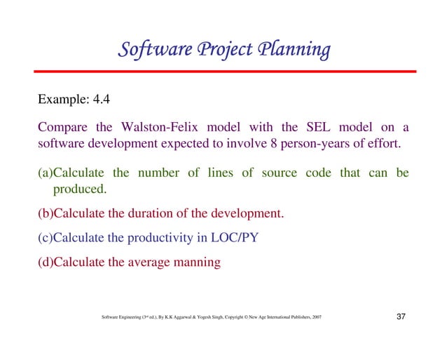 Chapter 4 software project planning | PDF