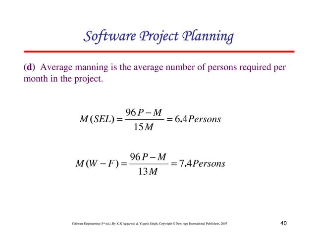 Chapter 4 software project planning | PDF