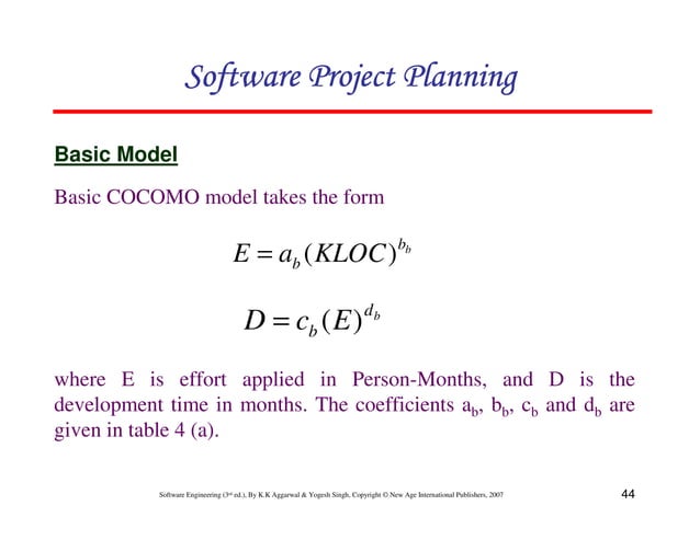 Chapter 4 software project planning | PDF