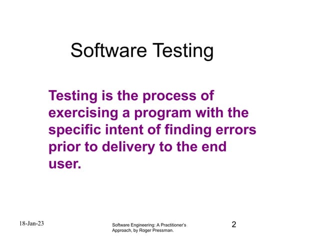 Chapter 4 Software Testing_Finalised_BW.ppt | Computer Software and ...
