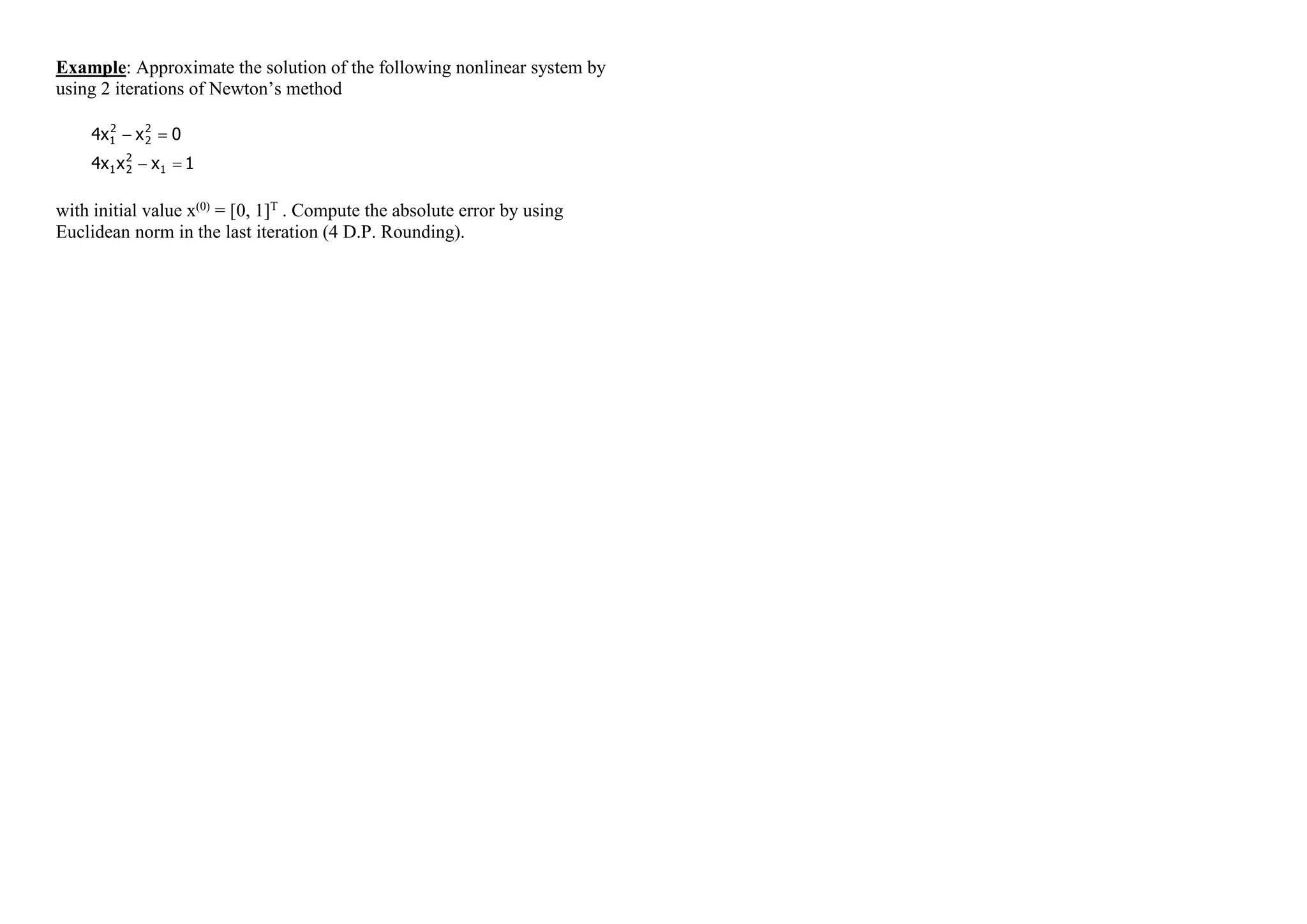 Chapter 4 solving systems of nonlinear equations | PDF
