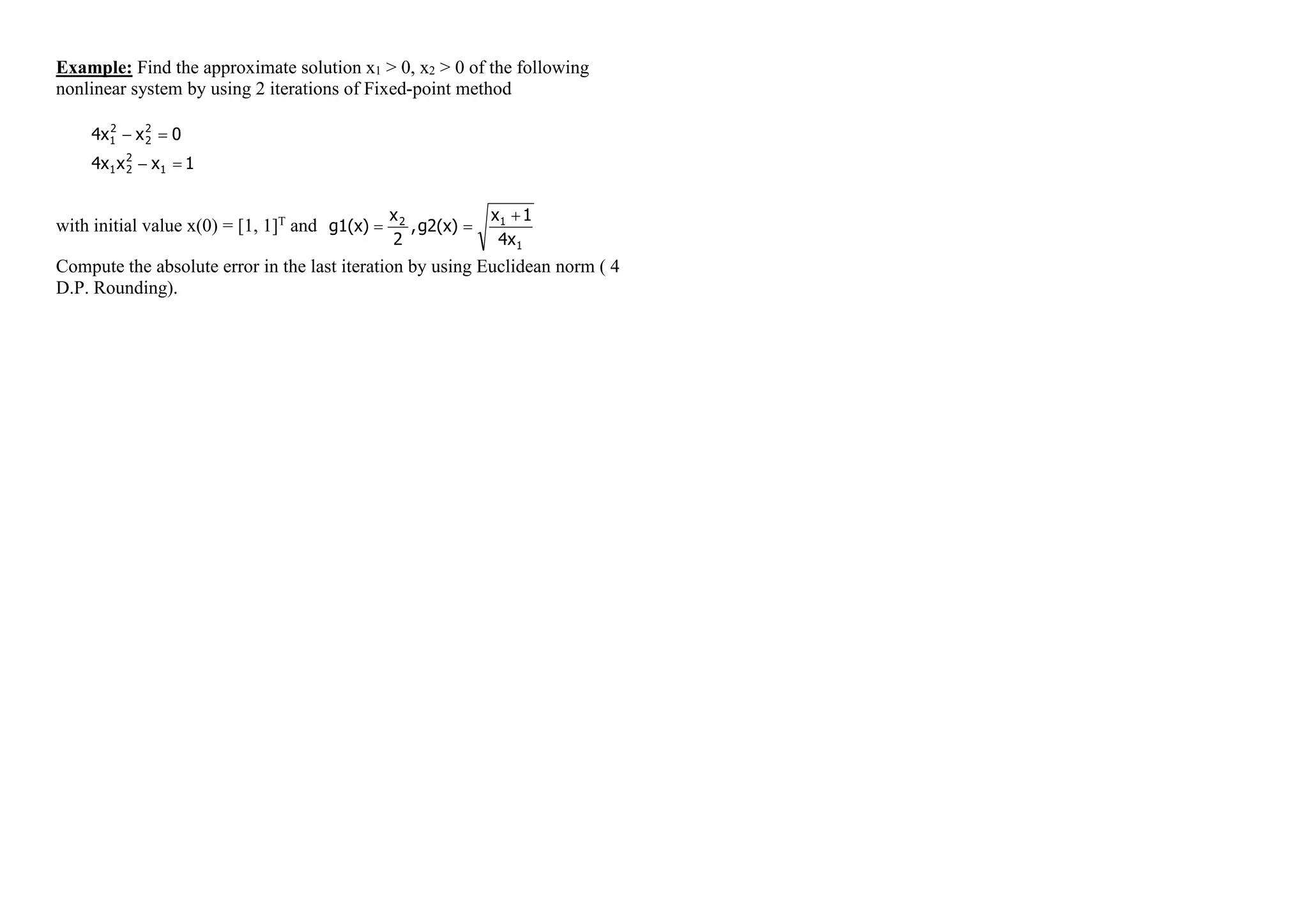 Chapter 4 solving systems of nonlinear equations | PDF