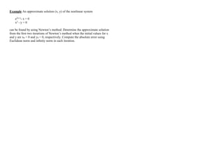 Chapter 4 solving systems of nonlinear equations | PDF