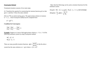 Chapter 4 solving systems of nonlinear equations | PDF