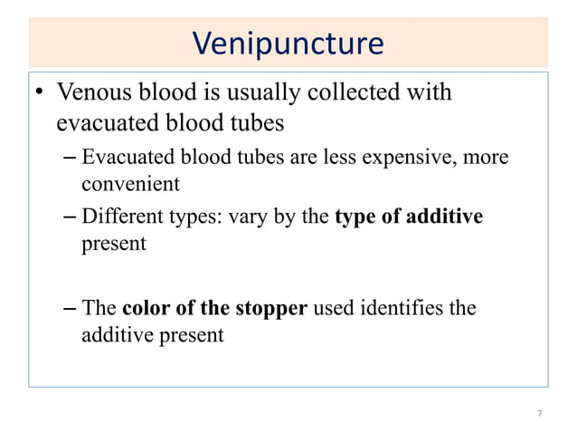 Chapter 4 Specimen collection, handling, and processing.ppt | Blood ...