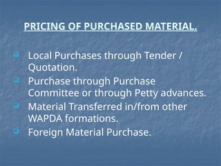 storeaccounting procedure in material management | PPTX