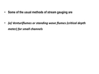 mesearment of stream flow channels in river | PPTX