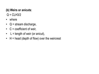 mesearment of stream flow channels in river | PPTX