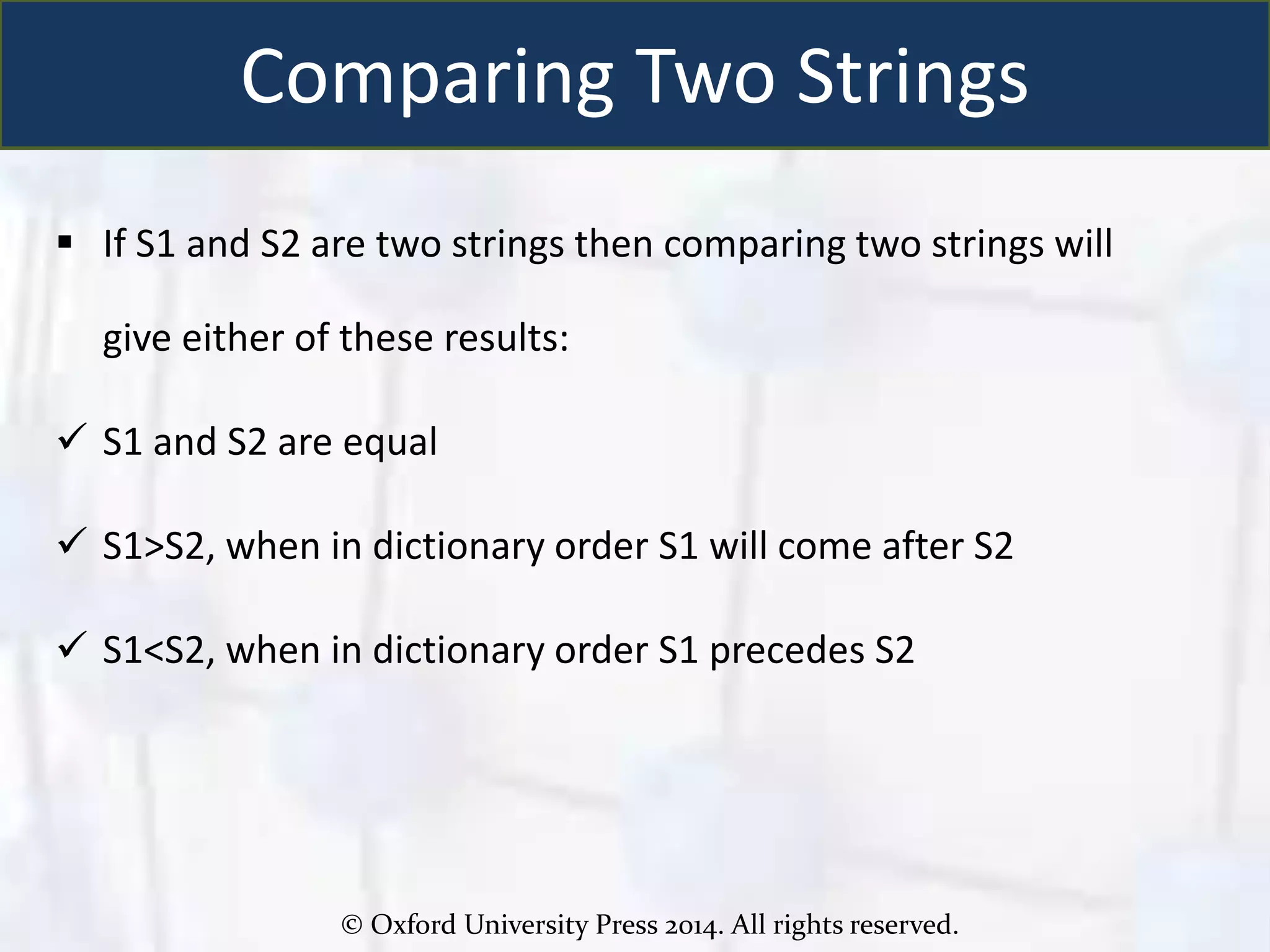 Chapter 4 strings | PPT