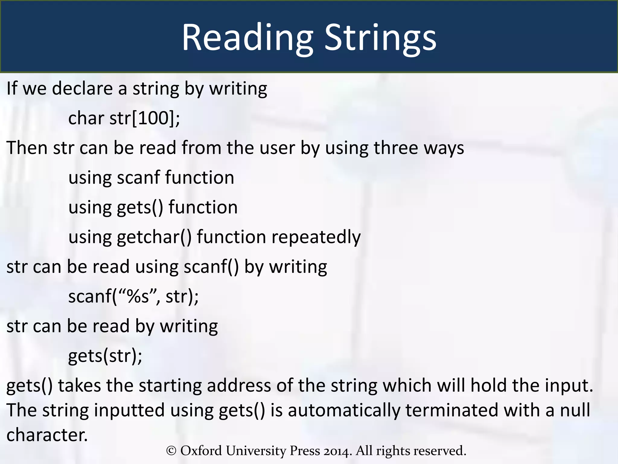 Chapter 4 strings | PPT