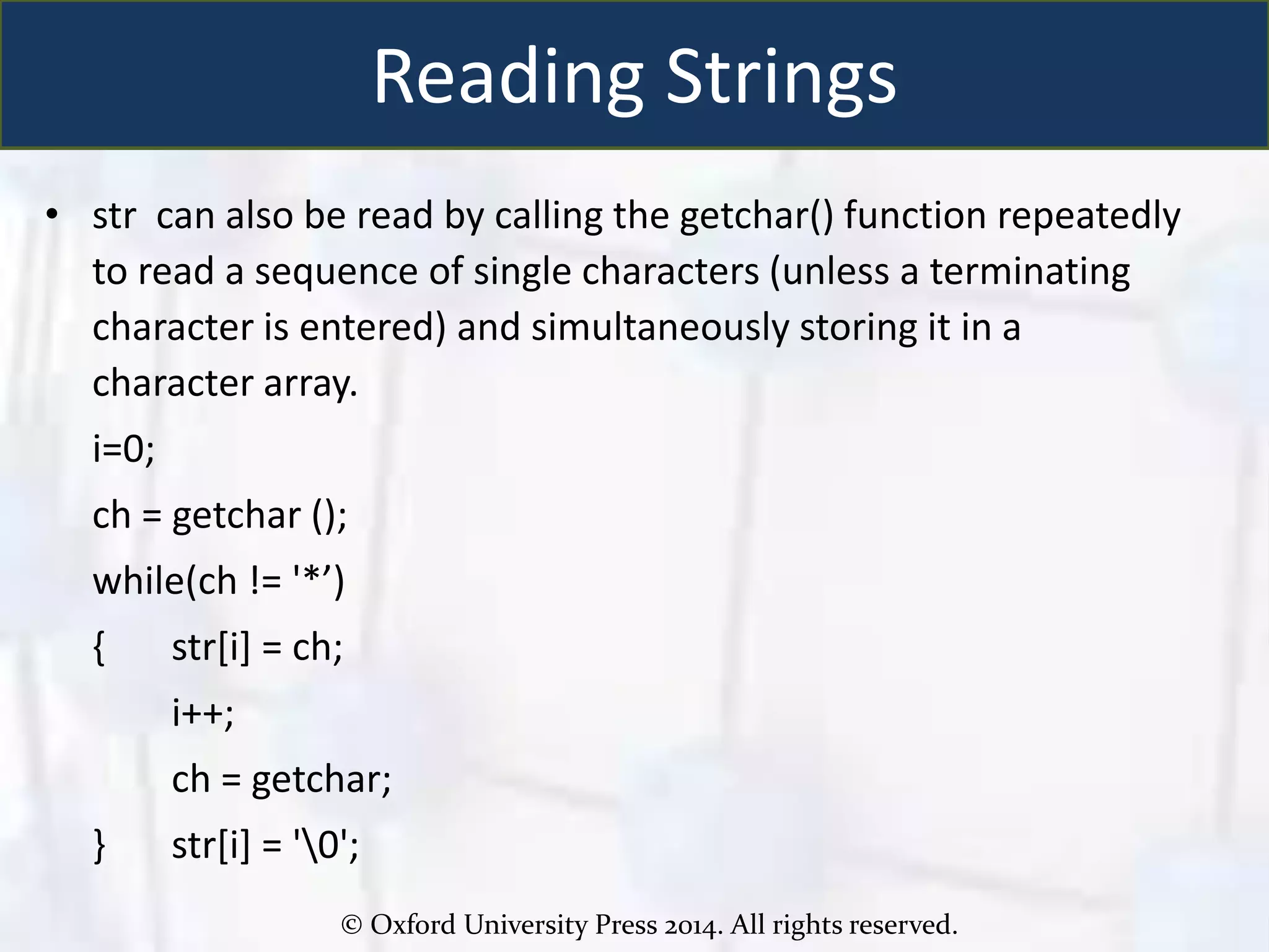 Chapter 4 strings | PPT