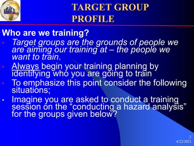 Chapter 4 Target Group Profile | PPT