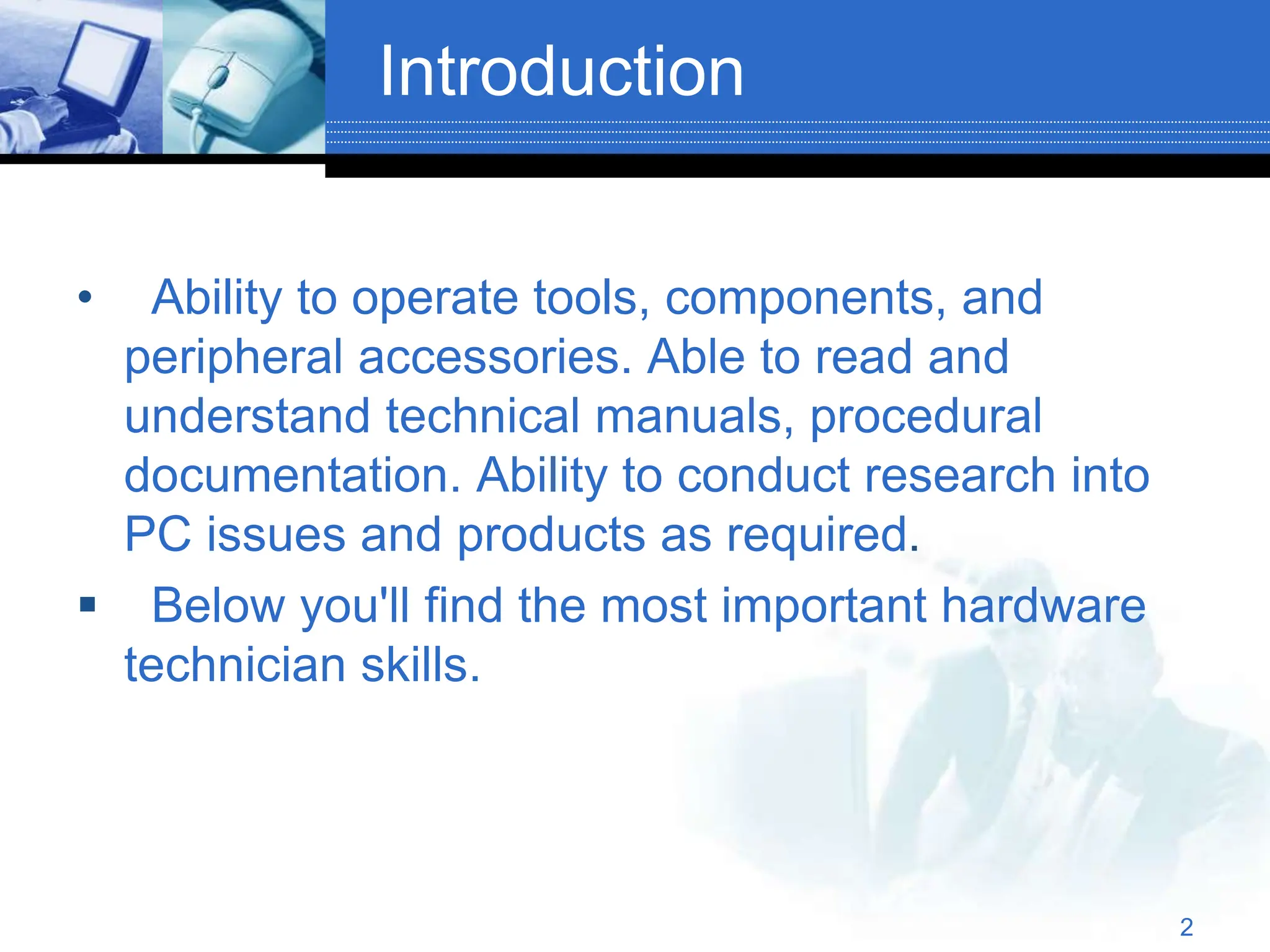 chapter4 Technical Skills Hardware Skills - نسخة.ppt
