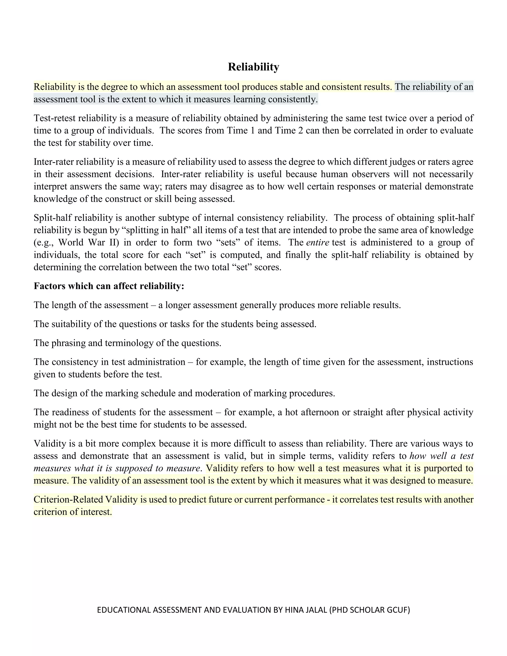 Educational Assessment and Evaluation | PDF