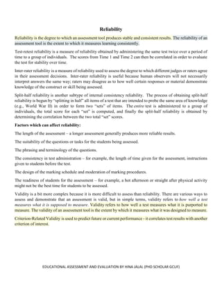 Educational Assessment and Evaluation | PDF