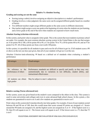 Educational Assessment and Evaluation | PDF | Standardized Testing ...