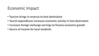 Chapter 4 the economics of tourism | PPTX