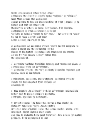 CHAPTER 4The Nature of CapitalismLearning Objectives | PDF