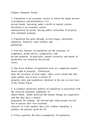 CHAPTER 4The Nature of CapitalismLearning Objectives | PDF