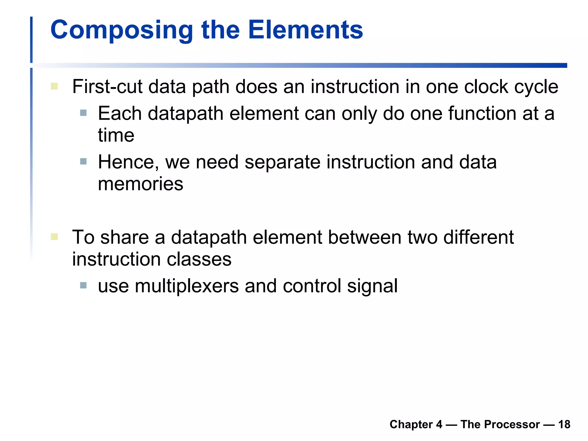 Chapter 4 The Processor | PPT