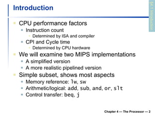 Chapter 4 The Processor | PPT