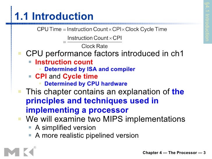 Chapter 4 the processor