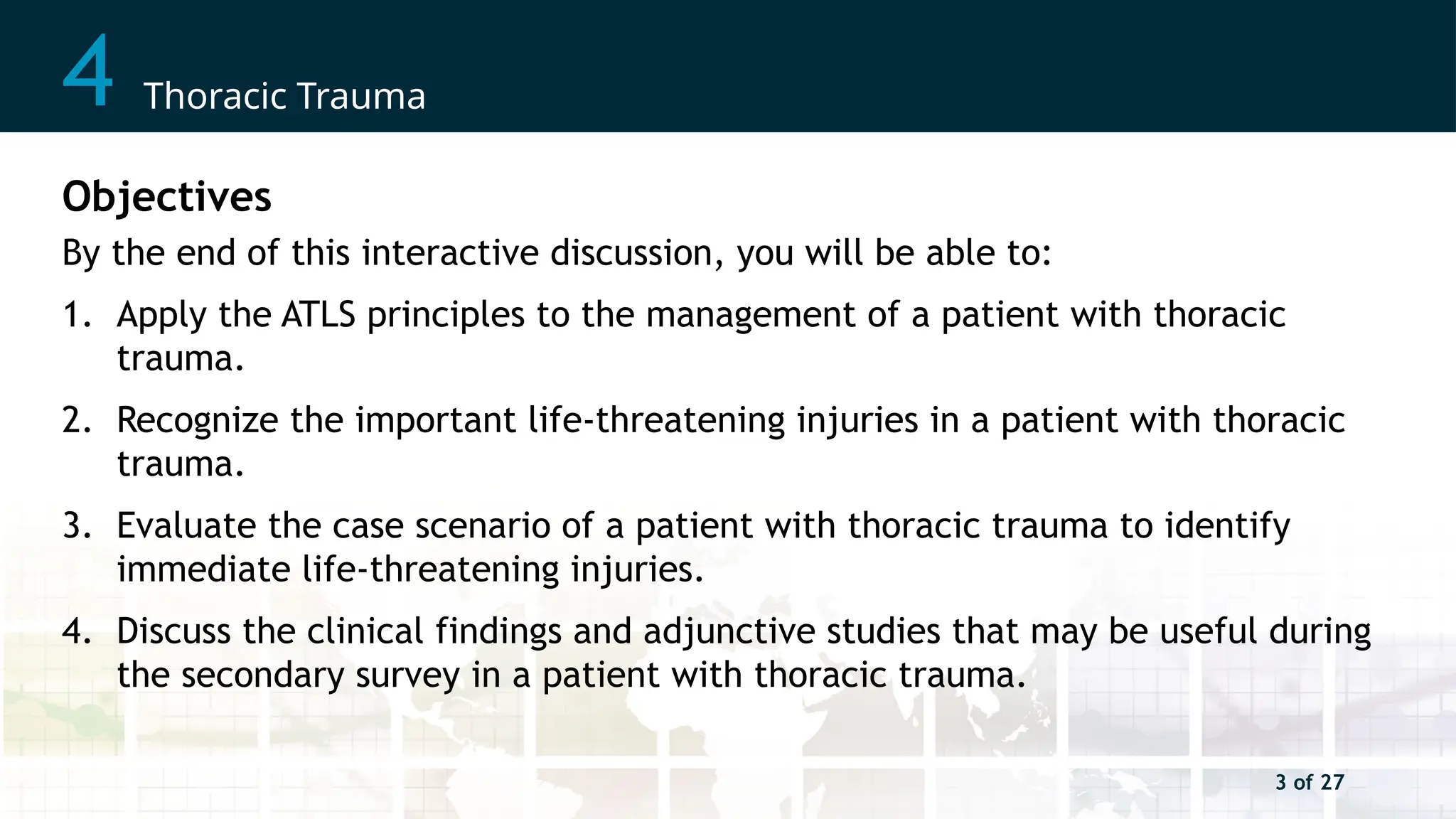 Chapter 4_ Thoracic Trauma.pptx ATLS..... | PPTX