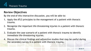 Chapter 4_ Thoracic Trauma.pptx ATLS..... | PPTX