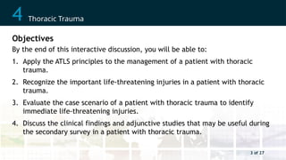 Chapter 4_ Thoracic Trauma.pptx ATLS..... | PPTX