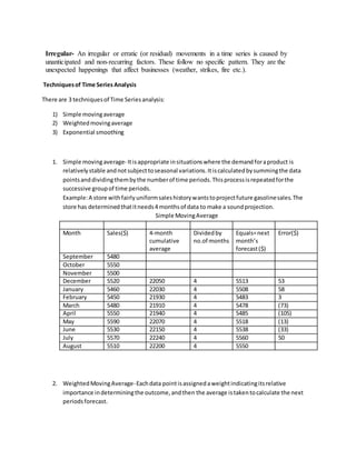 Chapter 4 time series | PDF