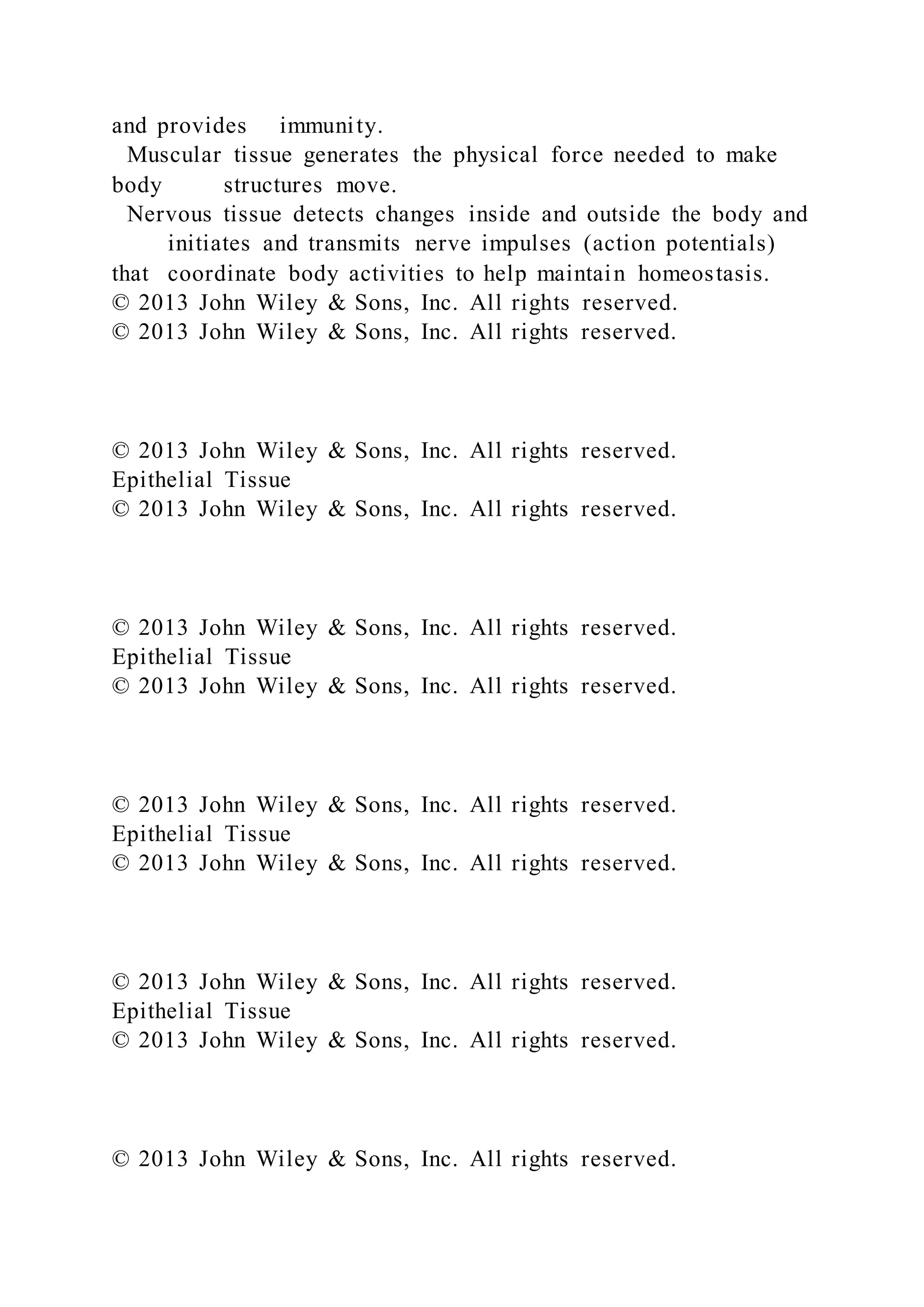 Chapter 4 tissues© 2013 john wiley & sons, inc. al | DOCX