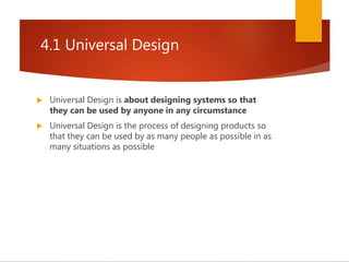 Chapter 4 universal design | PPT