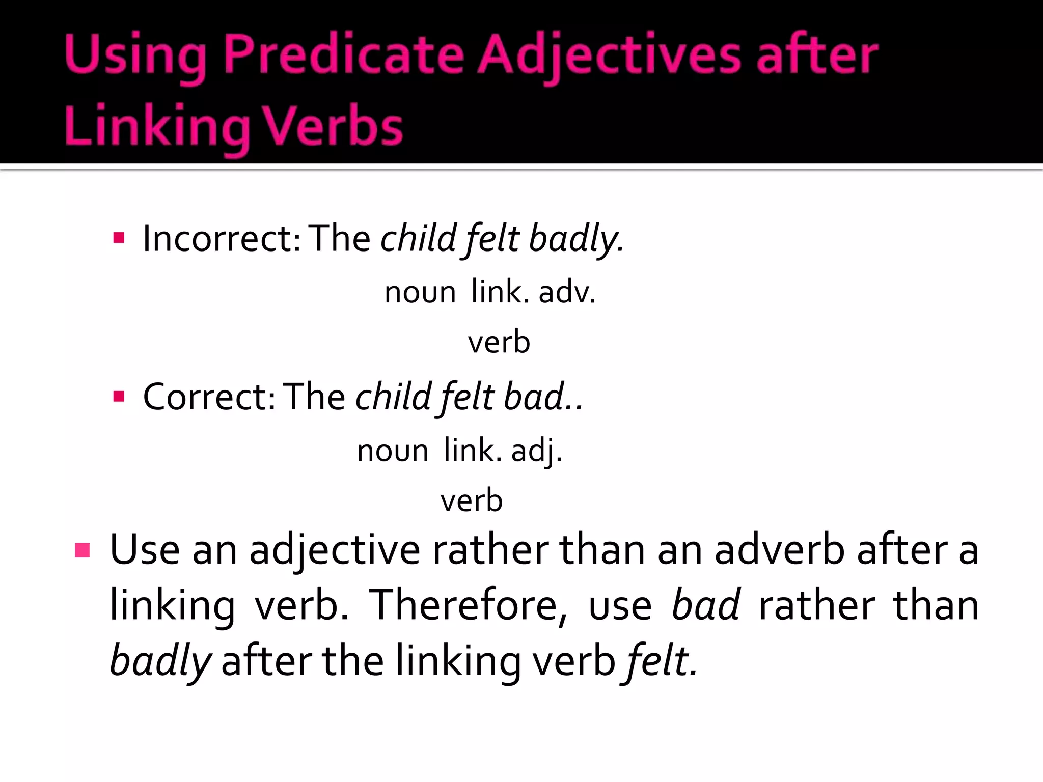 Chapter 4 – using adjectives and adverbs correctly 12 grade | PPTX