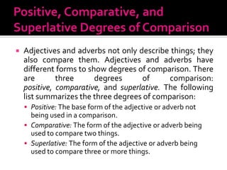 Chapter 4 – using adjectives and adverbs correctly 12 grade | PPT