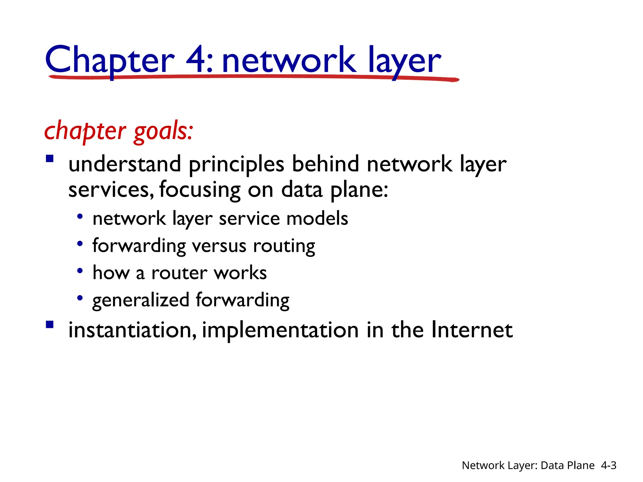 Overview of Network layer data plane control plane 4.2 What’s inside a ...
