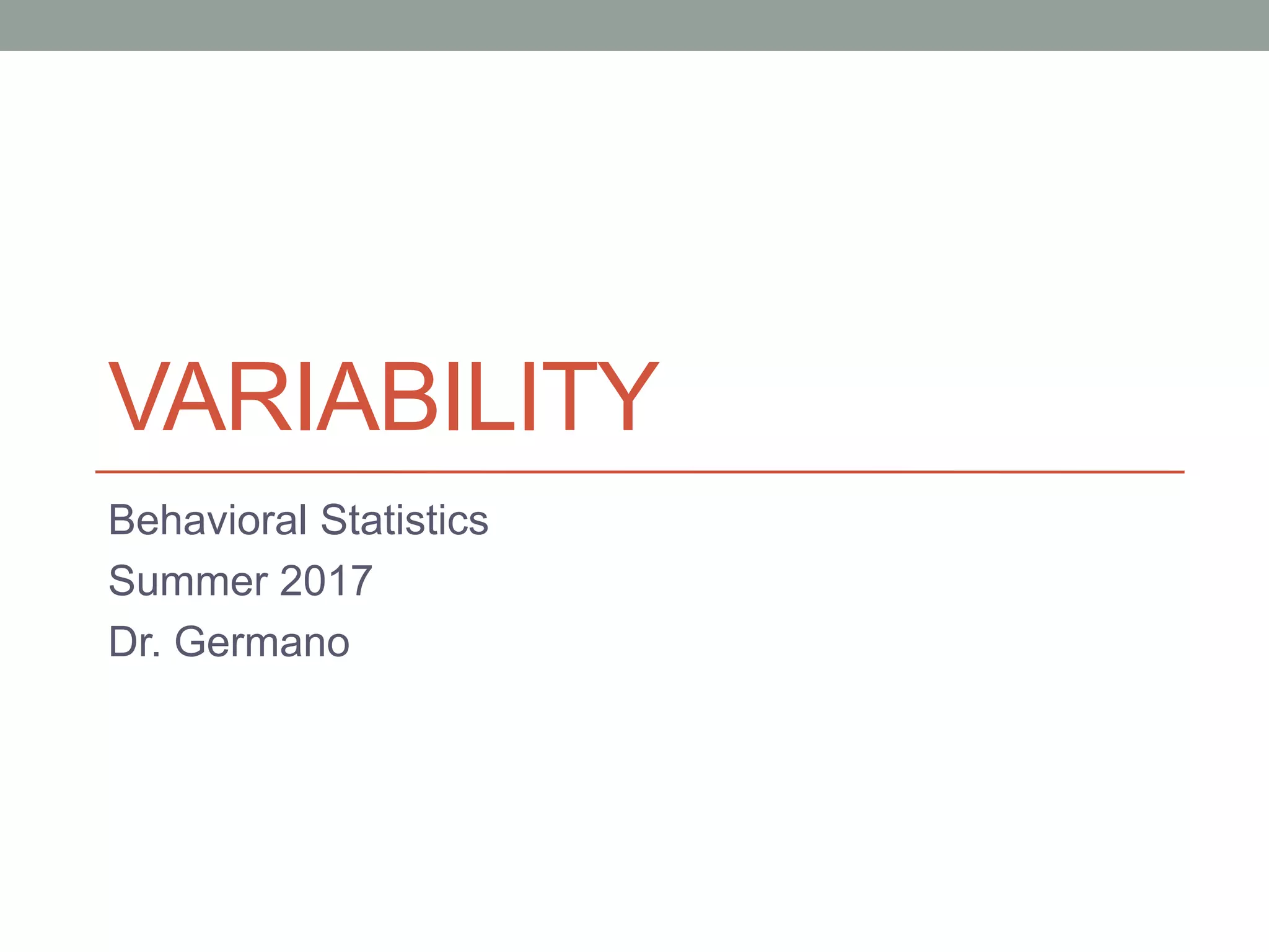 Variability | PPT