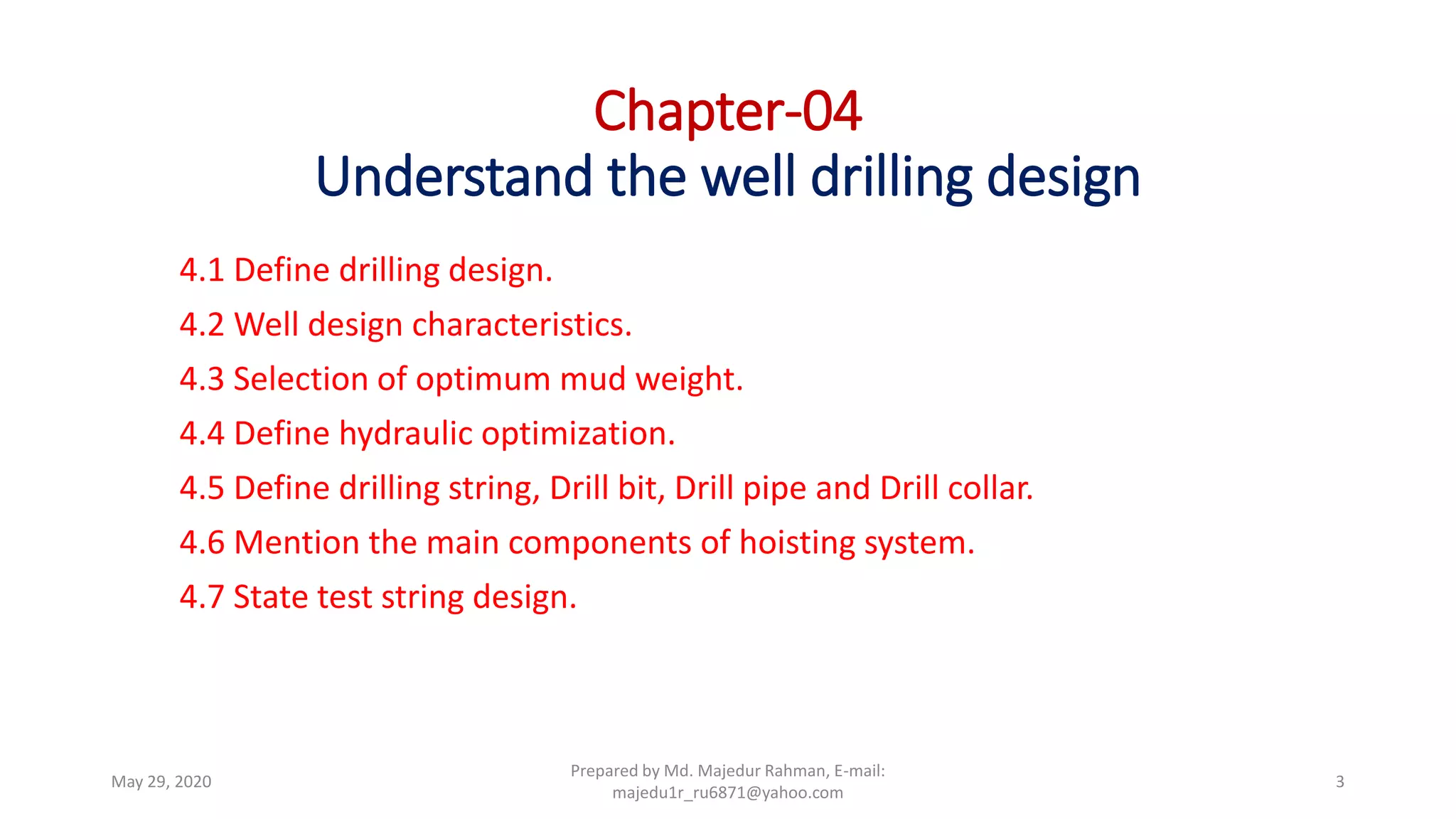 Well drilling design | PPTX