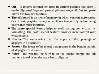 Chapter 4 Word Processing 1 notes for s5 and.o level secondary | PPTX