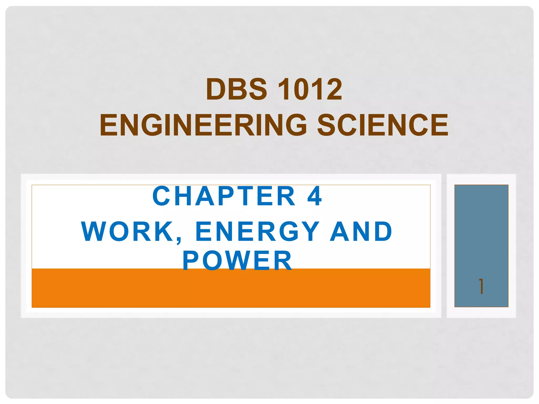Chapter 4 work, energy and power | PDF
