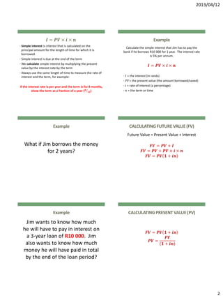 Chapter 4 working with interest edulink | PDF