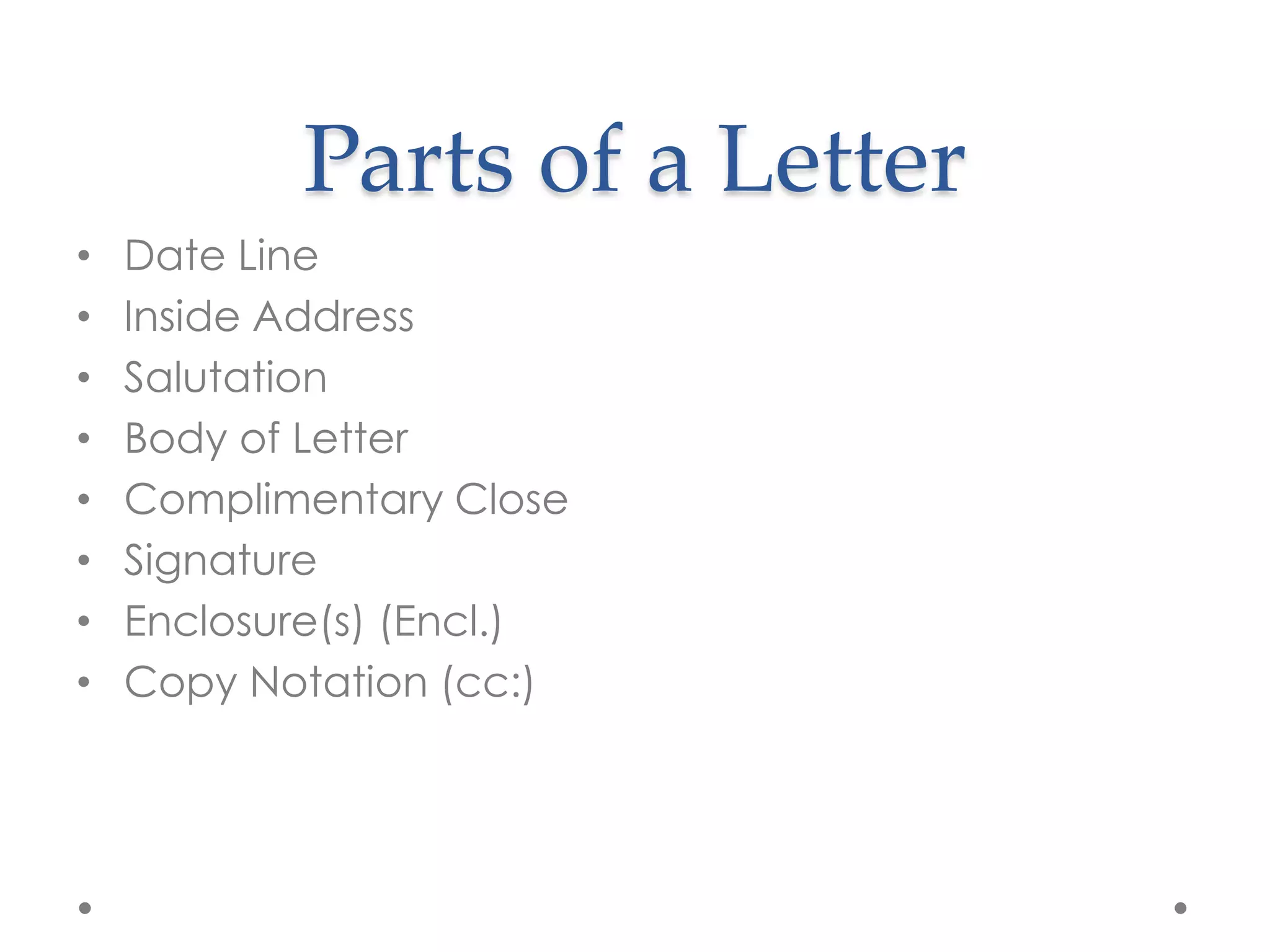 Chapter 4 writing letters basics | PPTX