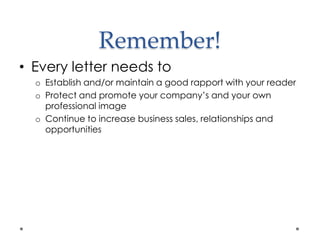 Chapter 4 writing letters basics | PPTX
