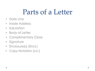 Chapter 4 writing letters basics | PPTX