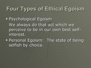 Chapter 5: Egoism and Altruism | PPT