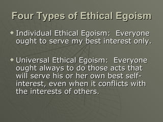 Chapter 5: Egoism and Altruism | PPT