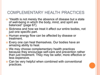 Chapter 5 | PPTX | Holistic Health | Alternative Medicine