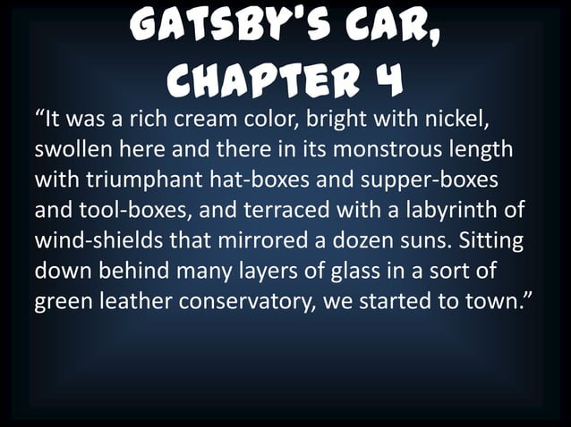 The Great Gatsby: Chapter 5 | PPT