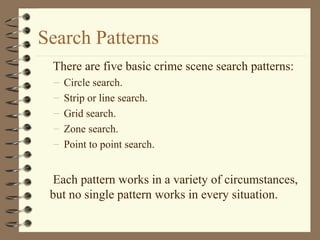 Crime Scene Search Patterns Worksheet