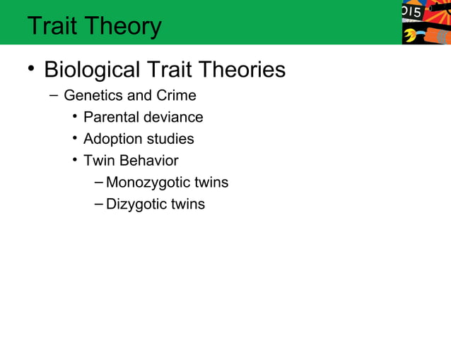 Chapter 5 Trait Theory | PPT | Mental Health | Diseases and Conditions