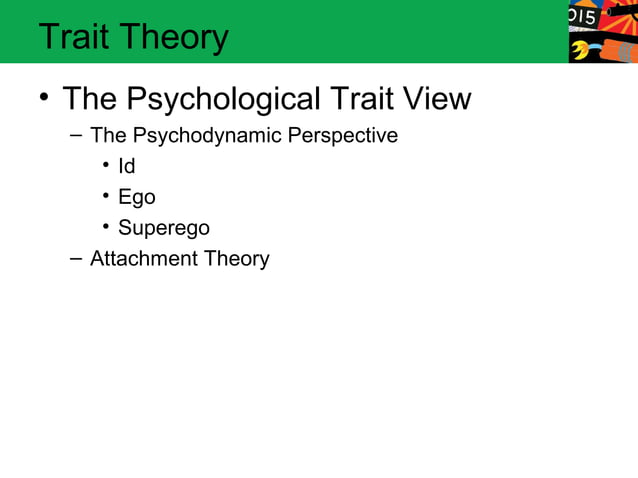 Chapter 5 Trait Theory | PPT | Mental Health | Diseases and Conditions